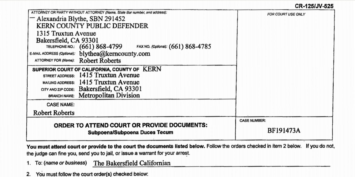 Newspaper subpoenaed for reporter’s notes from jailhouse interview - U ...