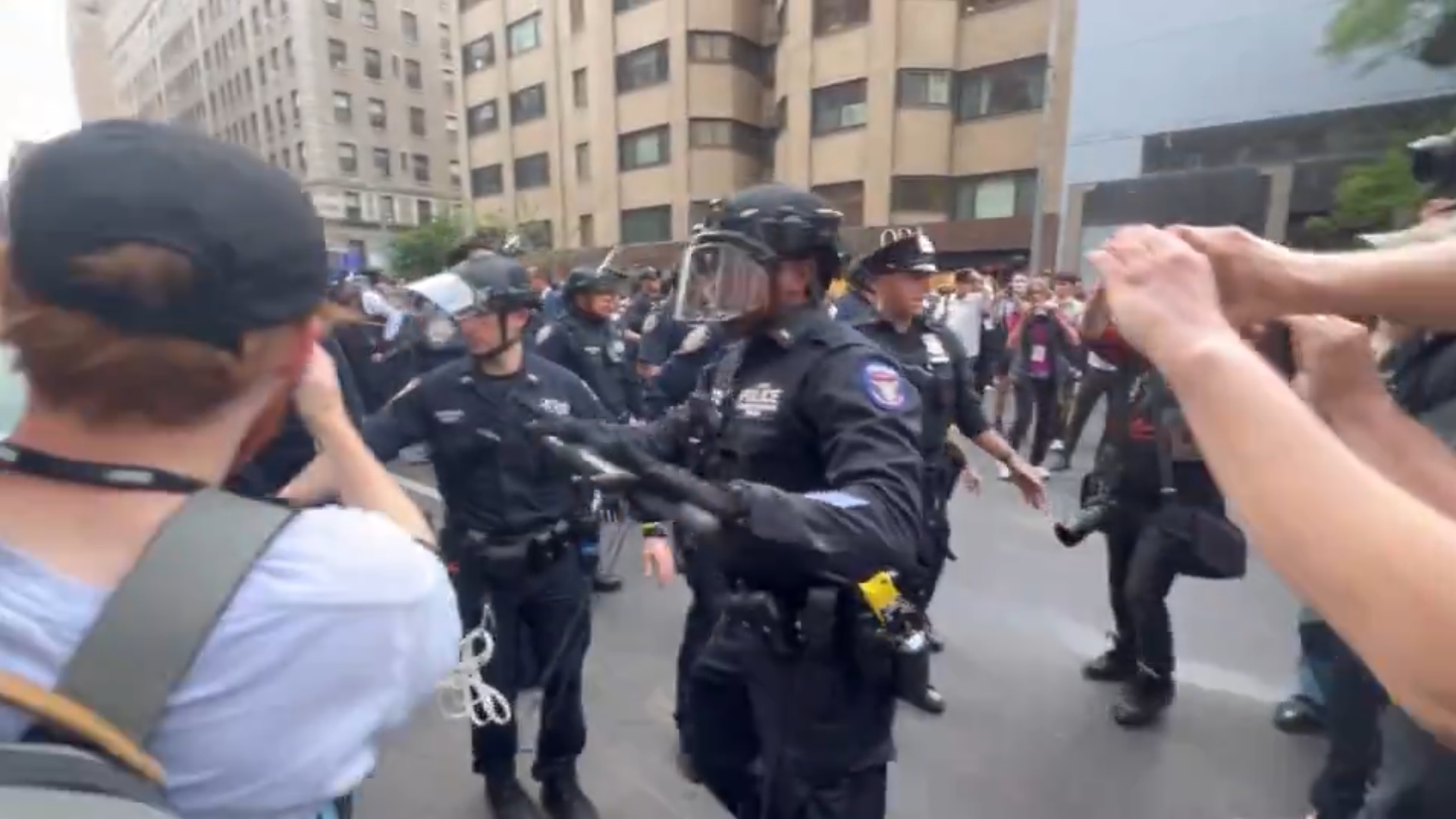 Photojournalist shoved while reporting on protest in NYC - U.S. Press ...