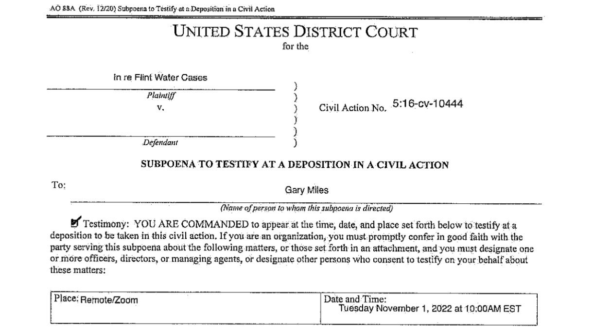 Two Detroit News editors subpoenaed as part of Flint water suit - U.S ...
