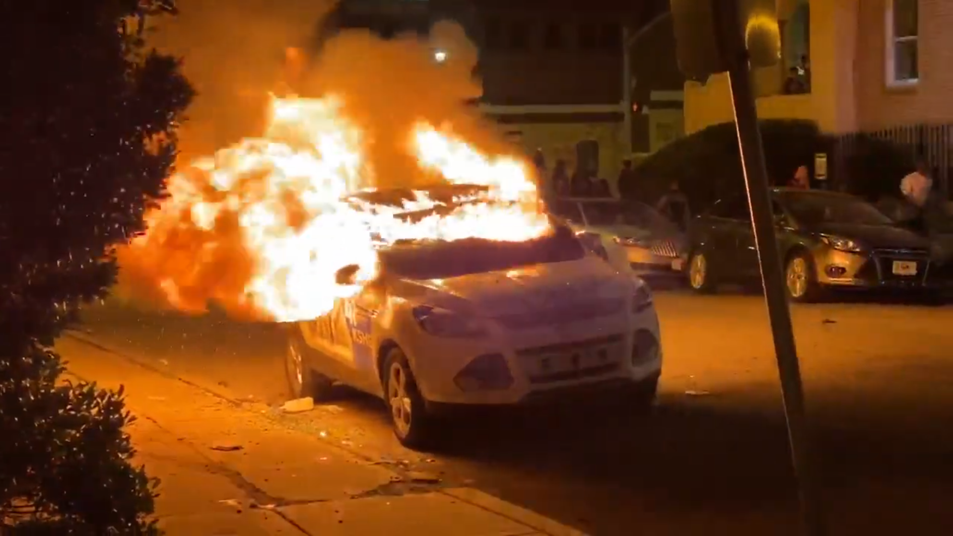 Riot Fest Car Fire
