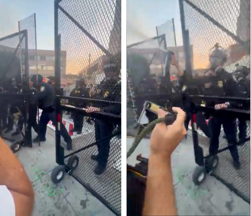 Student photojournalist shot with crowd-control munitions at LA protest ...