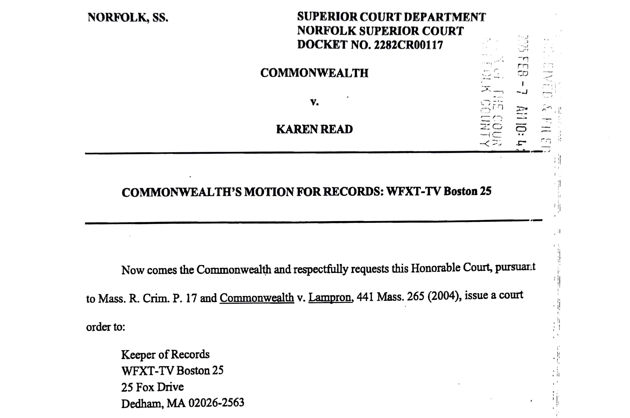 Boston TV station complies with order for interview recordings, notes ...